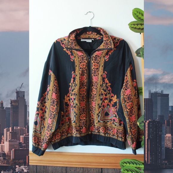 silk collection | Jackets & Coats | Vintage Patterned Silk Zip Up ...